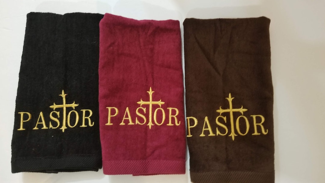 Pastor Towels, Clergy Towels, Ministerial Towels, Embroidered Fingertip ...