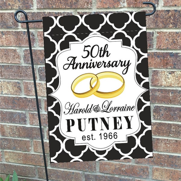 50th Anniversary Garden Flag - Etsy