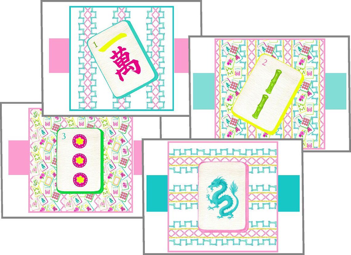 Mahjong Note Cards - Etsy