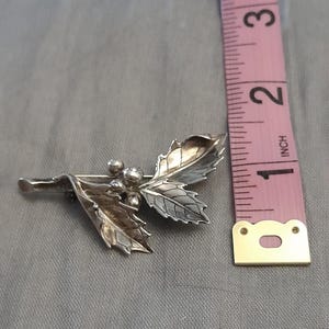 HANDPICKED Sterling Silver Holly Pin - Etsy