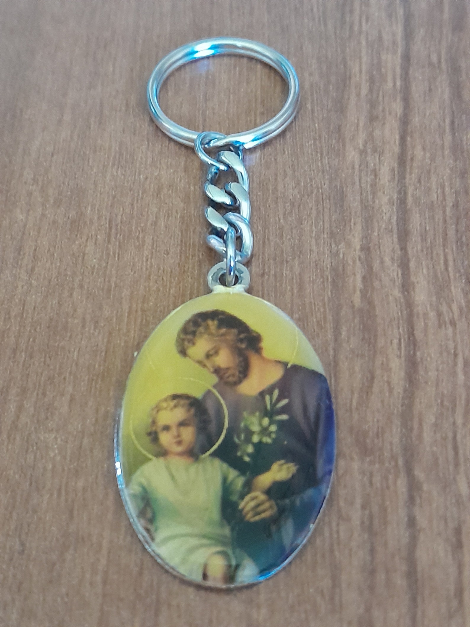 HANDPICKED St Joseph and Jesus Keychain - Etsy