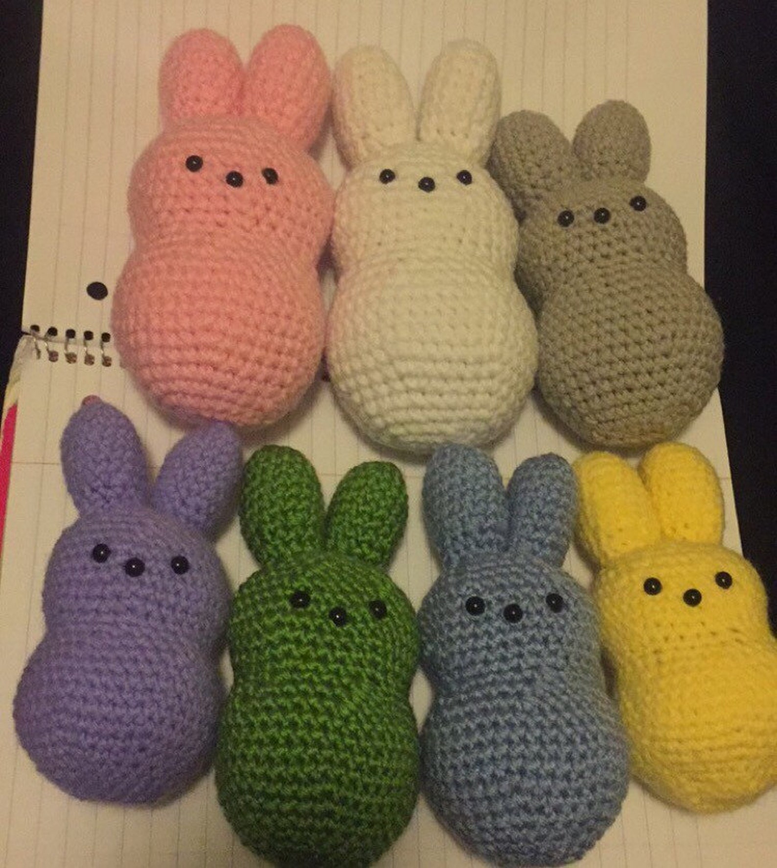PATTERN ONLY Peeps Bunny Crocheted Pattern - Etsy