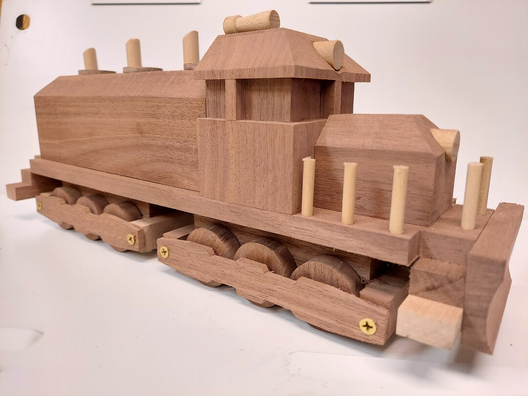 Wood Toy Train (engine and 6 Cars) - Etsy