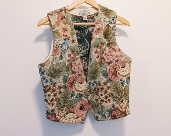 Floral Vest | Etsy