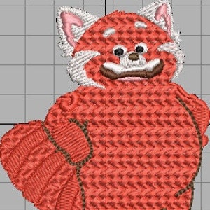 Red Panda Stitch Fill and Puppet 4x4 Embroidery Design - Etsy