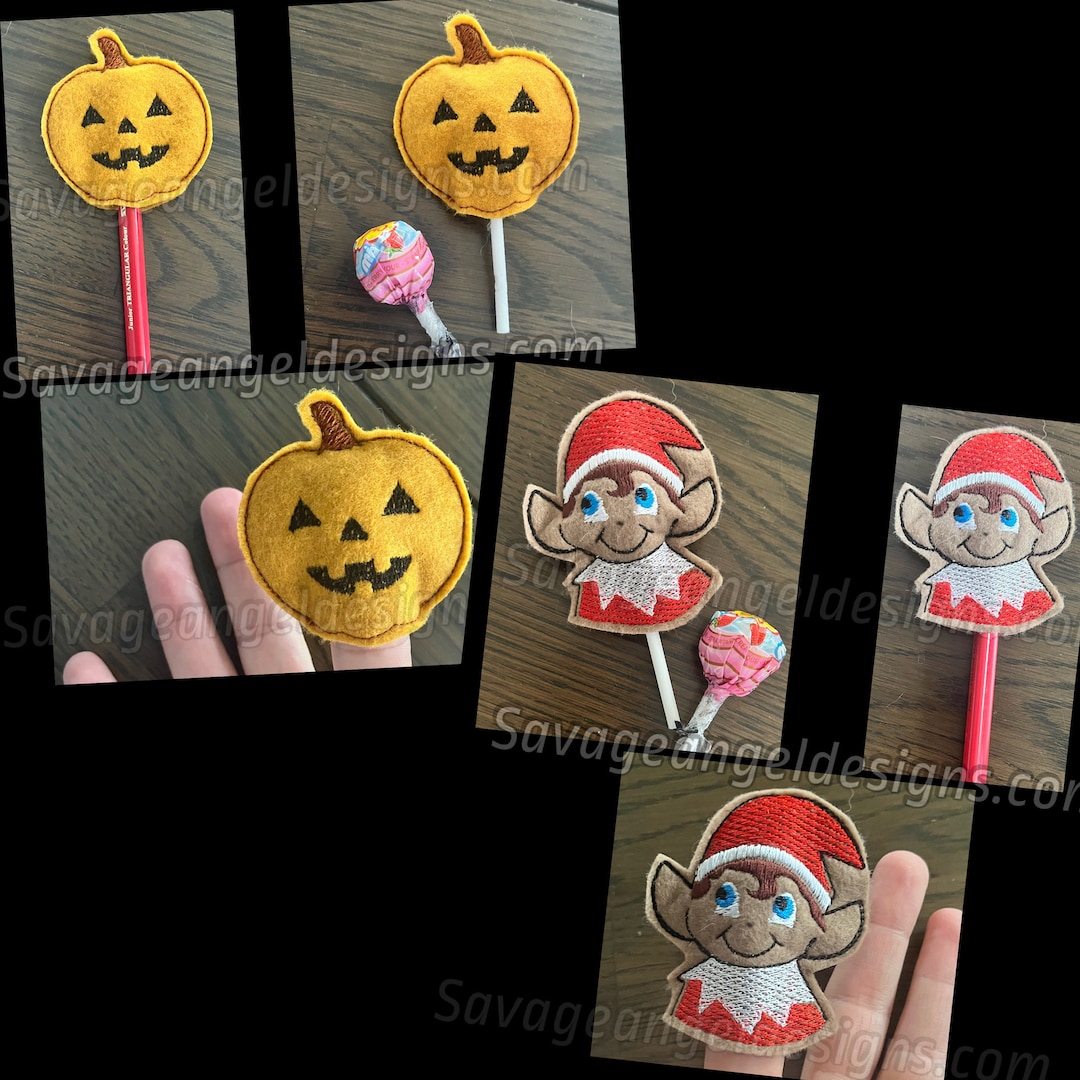 Digital Files - 4x4 Festive Lollipop Holder Pencil Pal Puppet ...