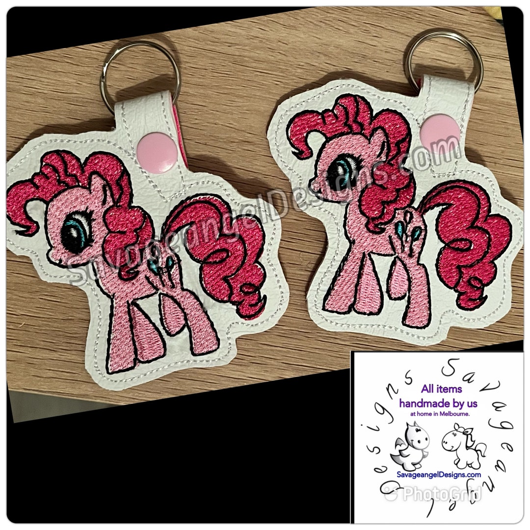 Pony Bag Tag 4x4 Embroidery Design Pink - Etsy