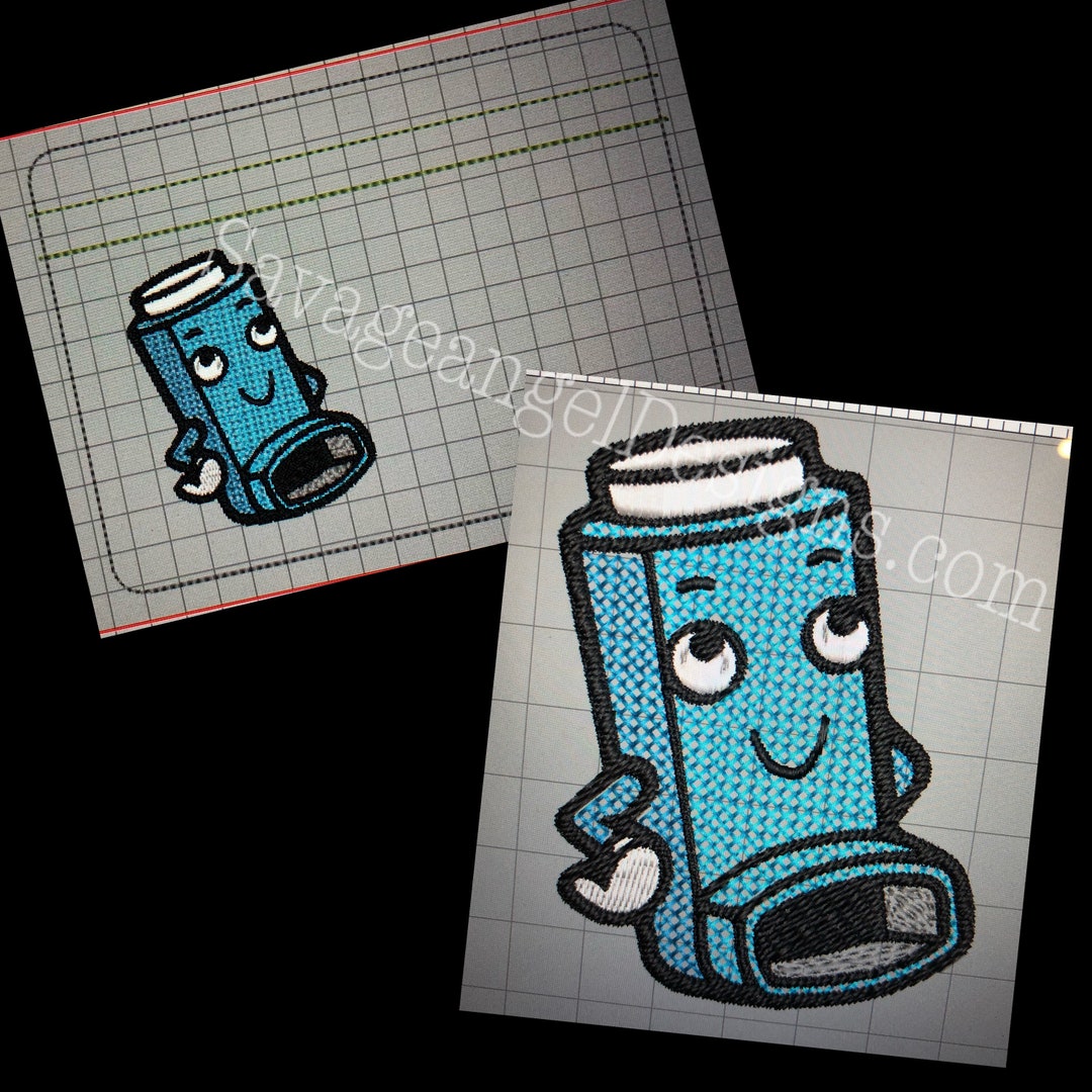 DIGITAL FILE for Asthma Inhaler Bag and Design 4x4 5x7 - Etsy