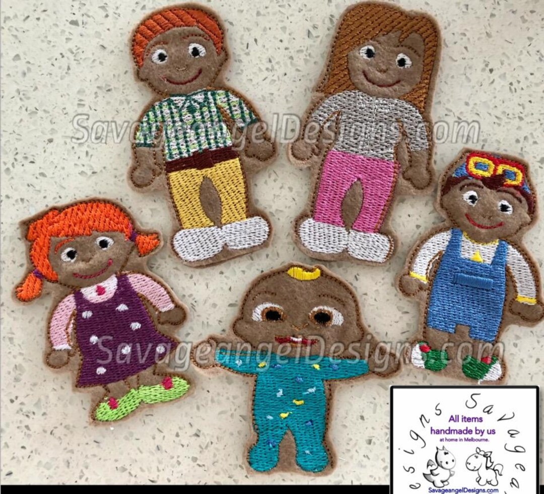 DIGITAL FILE 4x4 Embroidery Finger Puppet Set Baby Melon Family - Etsy