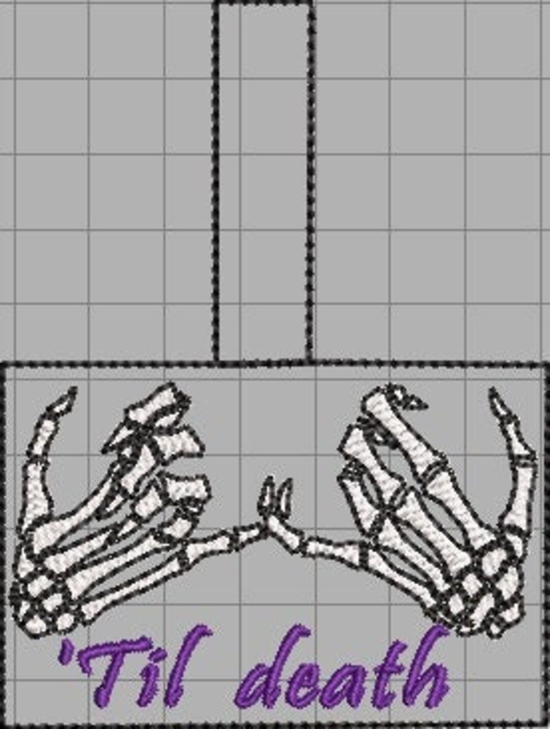 DIGITAL File 4x4 and 5x7 Til Death Tag and Patch Embroidery Design - Etsy