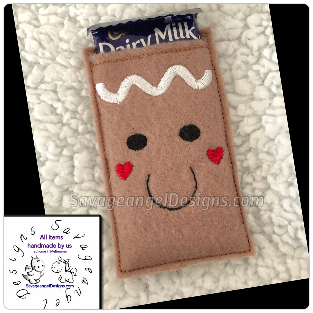 DIGITAL File - Gingerbread Candy Cane Chocolate Gift Card Holder ...