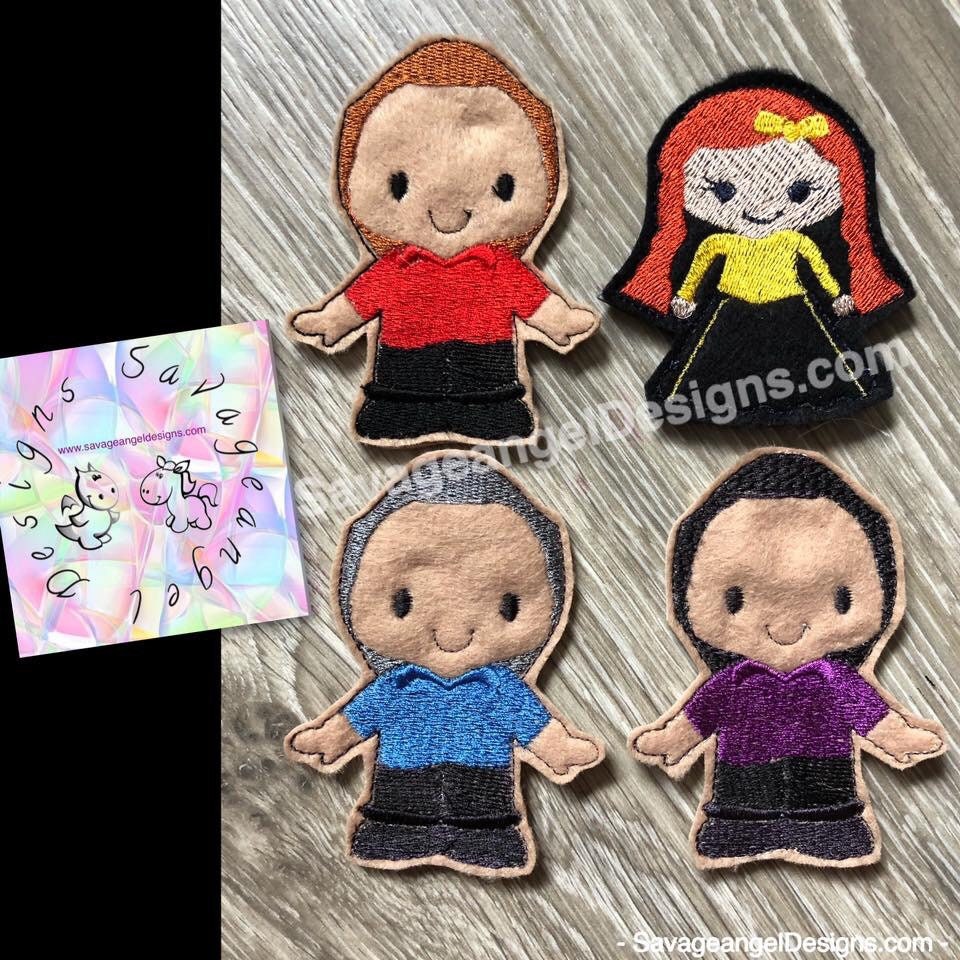 Band Wiggle Finger Puppet Embroidery Design 4x4 - Etsy