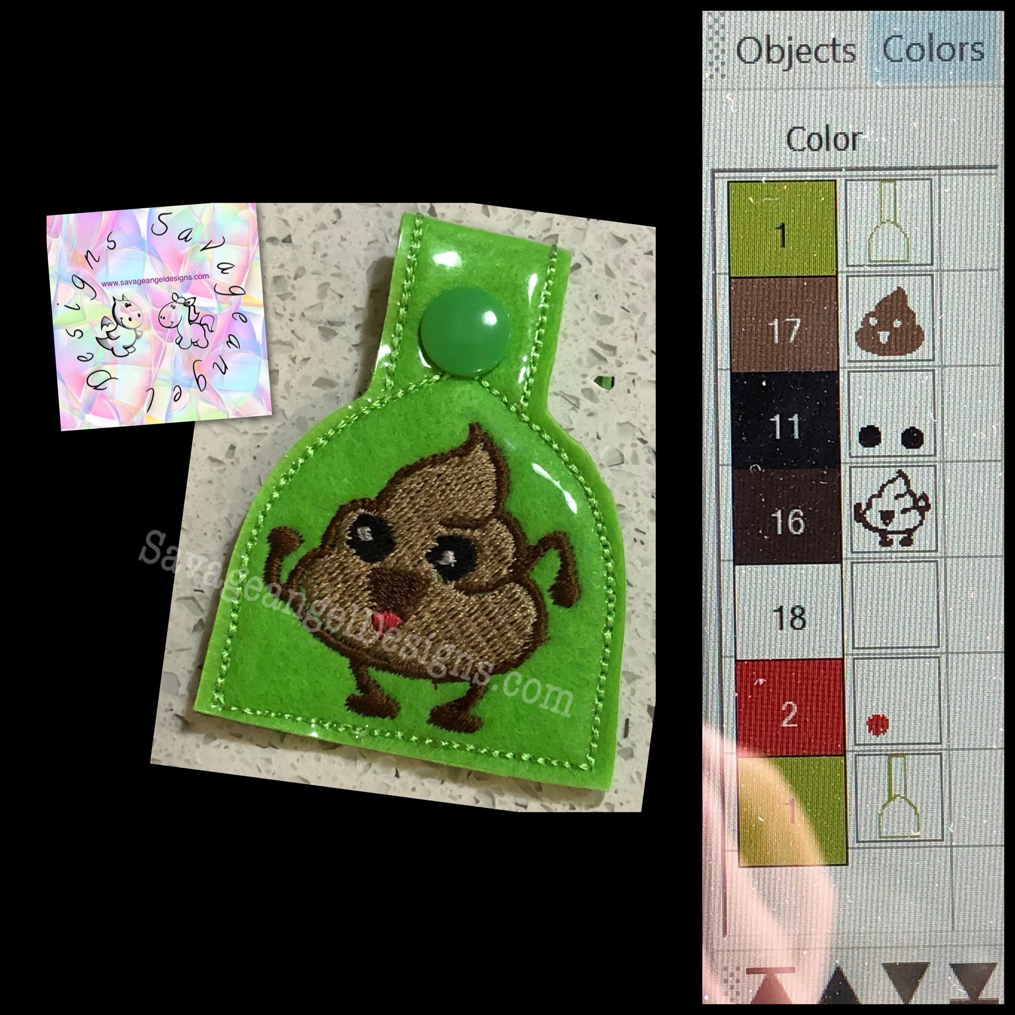 Dancing Poop 4x4 Bag Tag - Etsy