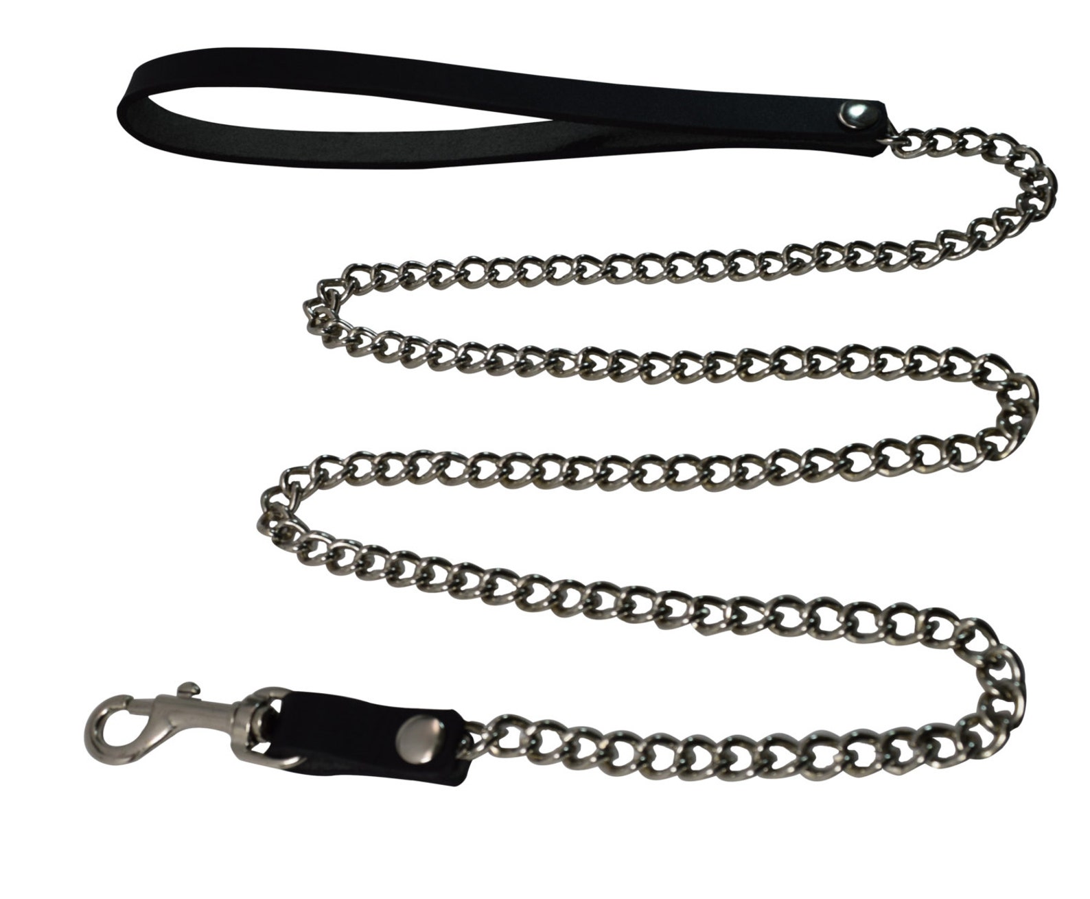 Genuine Leather and Chain Leash - Etsy
