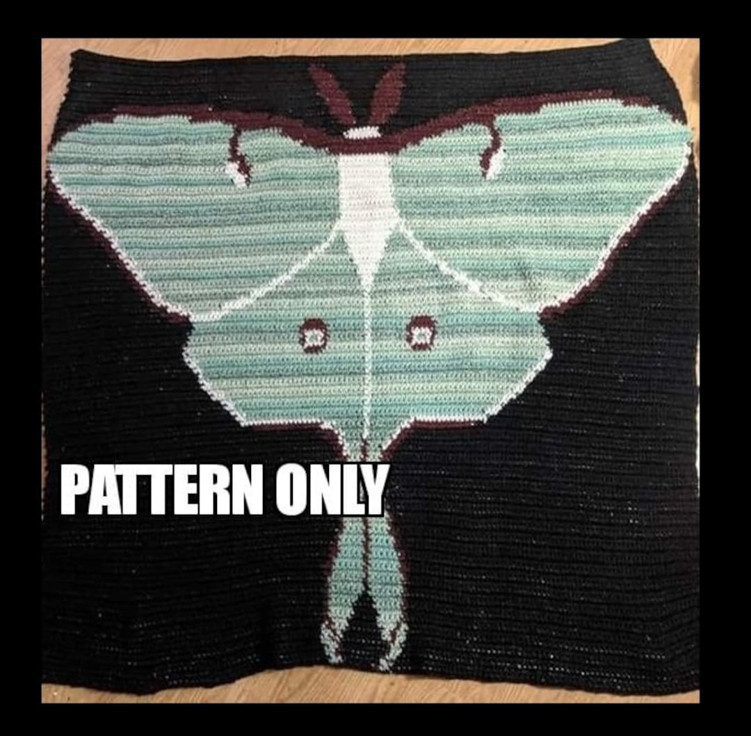 Luna Moth Afghan Crochet Pattern *pattern Only* - Etsy