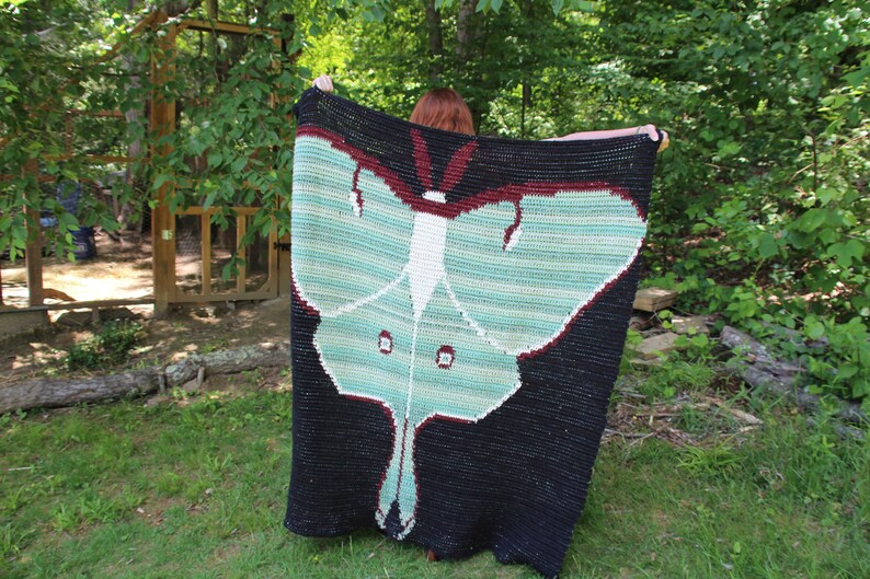 Luna Moth Afghan Crochet Pattern pattern Only - Etsy
