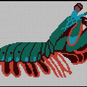 Mantis Shrimp Crochet Tapestry *pattern Only* - Etsy