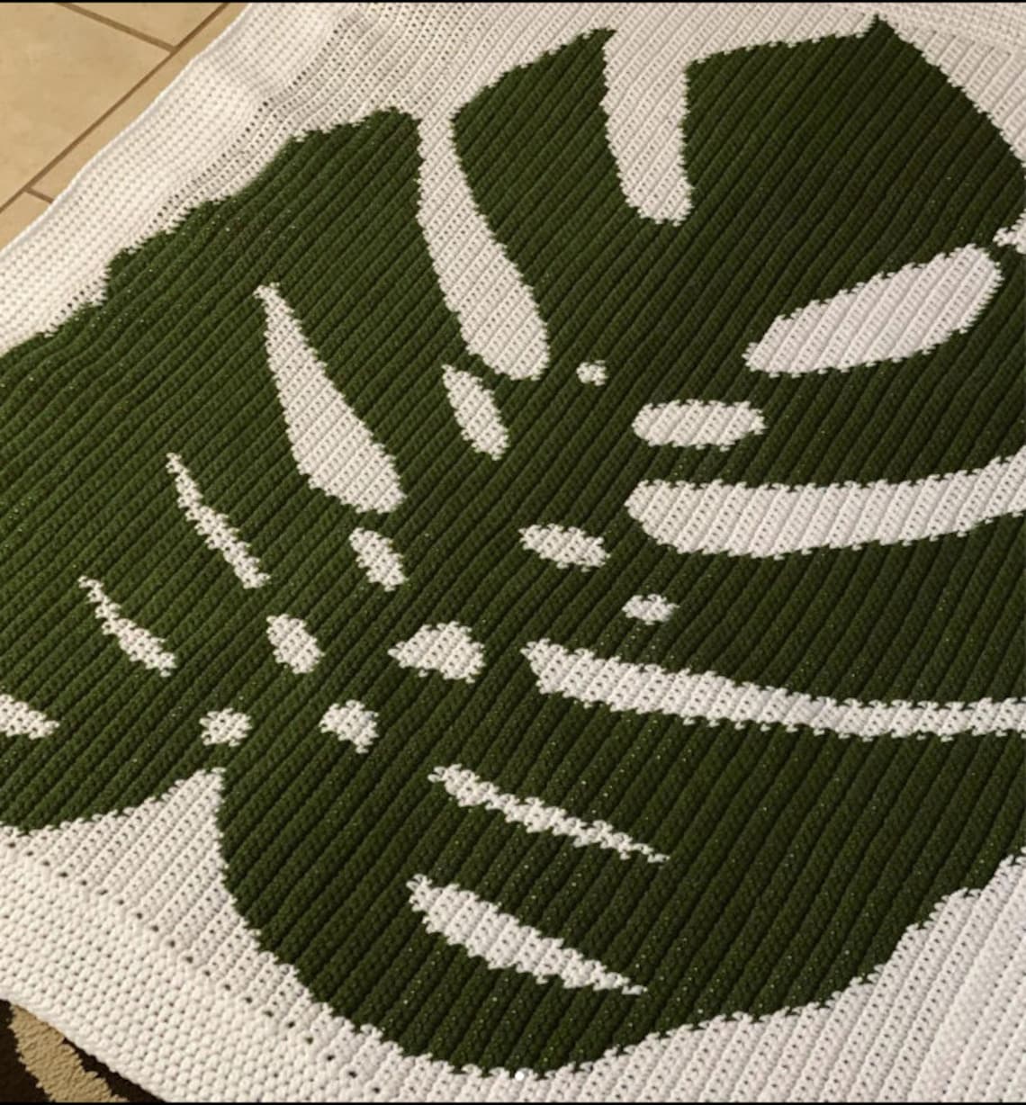 Monstera Tapestry Crochet pattern Only - Etsy