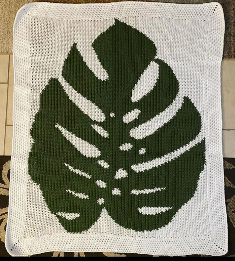 Monstera Tapestry Crochet pattern Only - Etsy