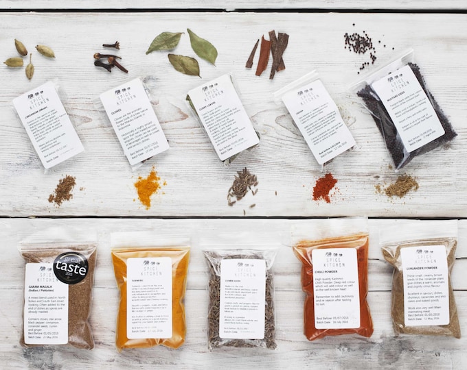 Indian Spice Kit the Flavors of India at Home Gift Set of 6 Containers ...