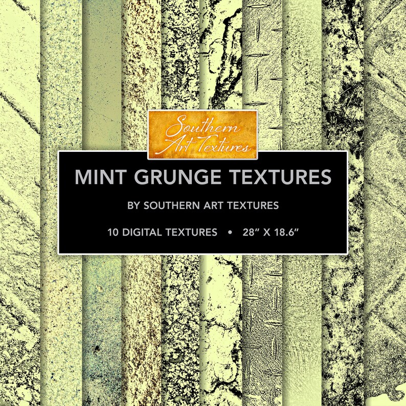 Mint Grunge Textures Digital Paper, Rustic Scrapbook Paper Pack, Grunge ...