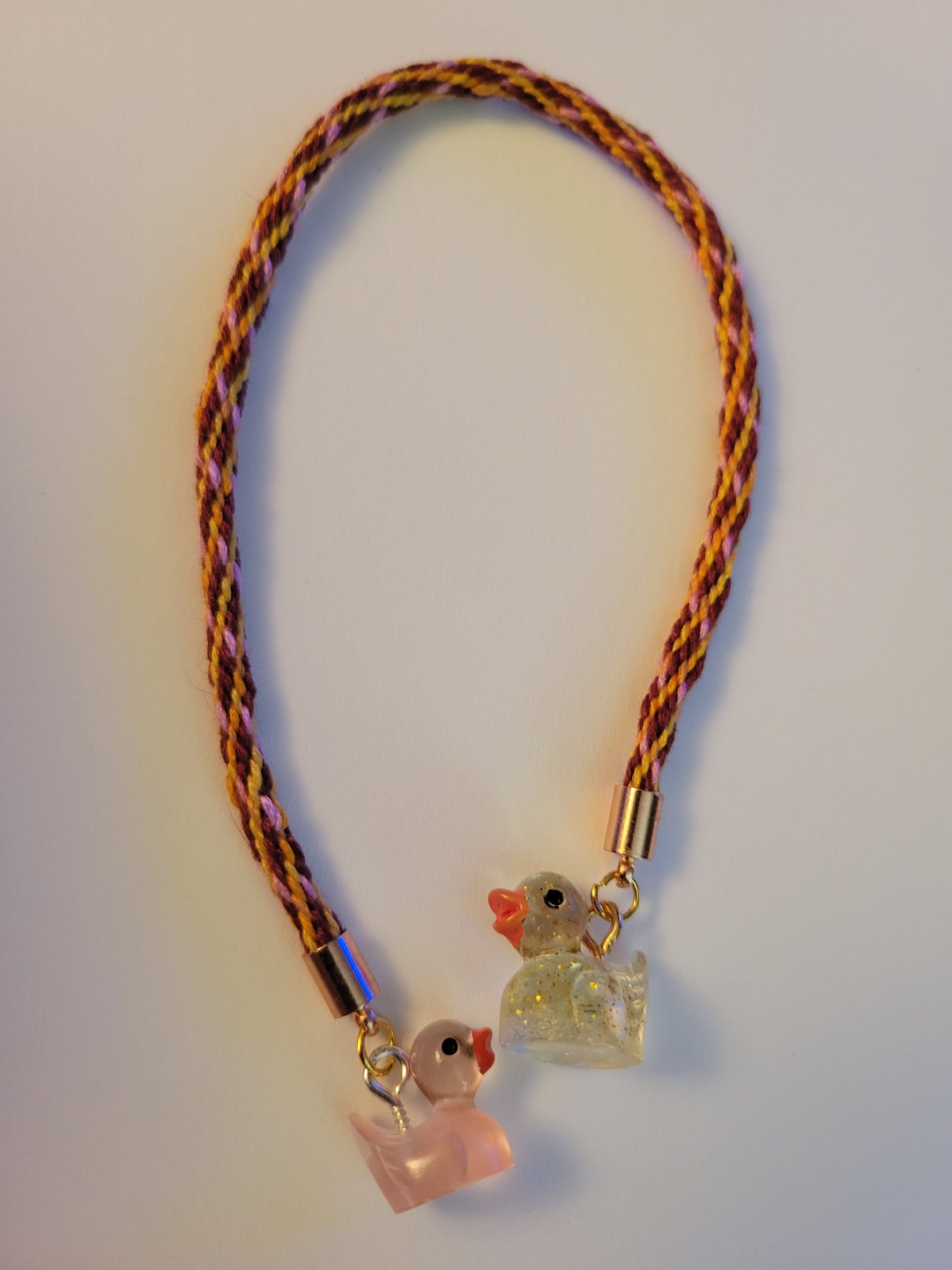 Sienna Brown and Orange Diamond-pattern Braided Beaded Bookmark Mini ...