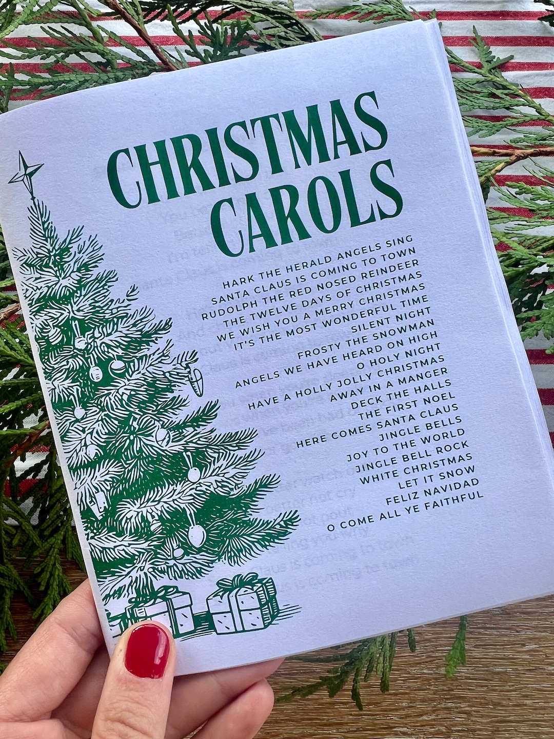 Christmas Carols Sing-a-long Book Featuring 22 Beloved Christmas Songs ...