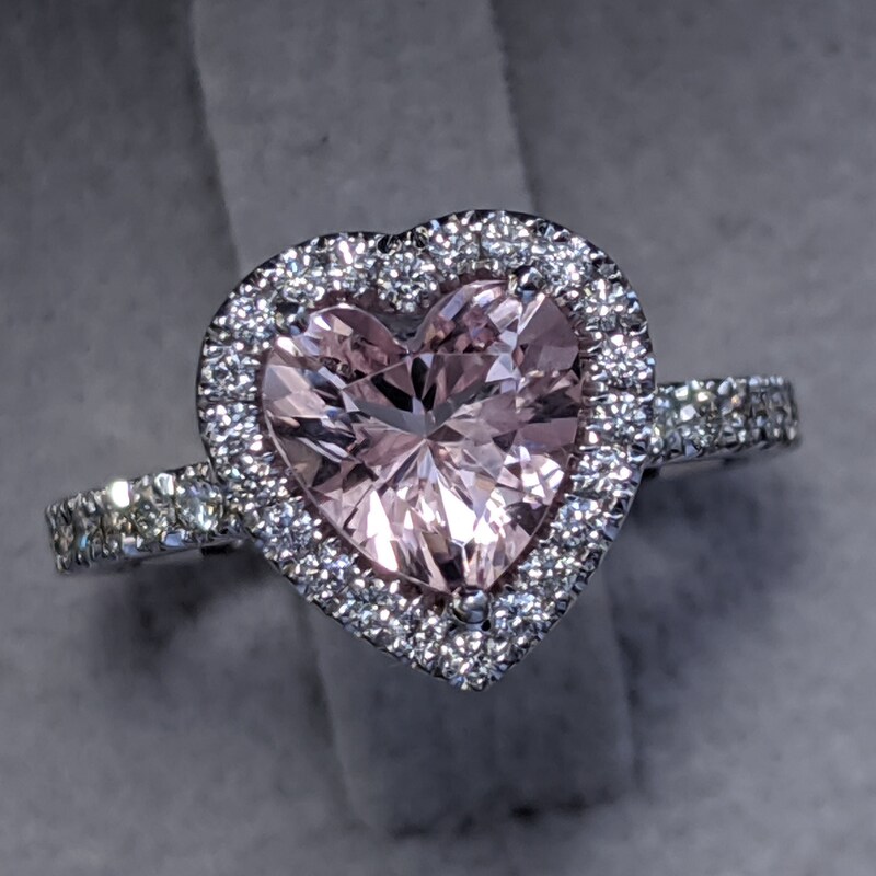 Heart Shaped Morganite Ring - Etsy