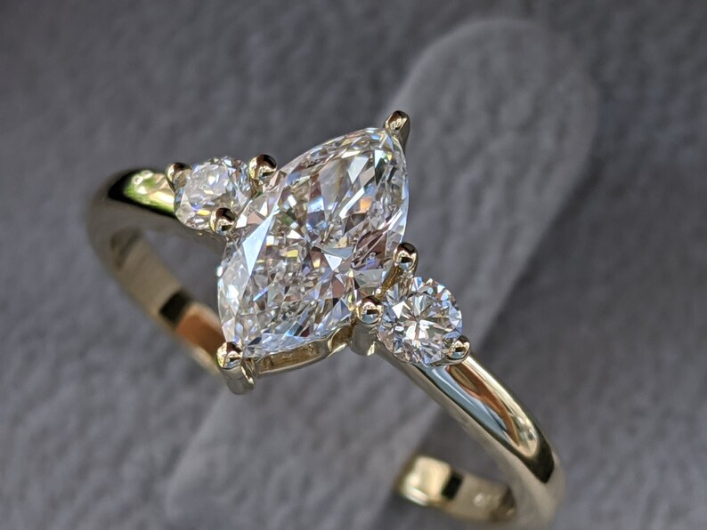 1 Carat Marquise Diamond Ring Marquise Cut Engagement Ring - Etsy