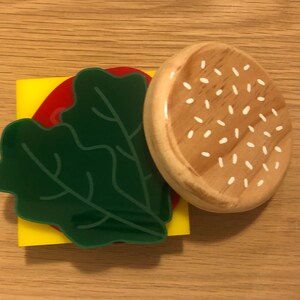 Burger Coaster Set - Etsy
