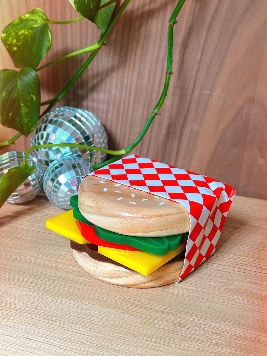 Burger Coaster Set - Etsy