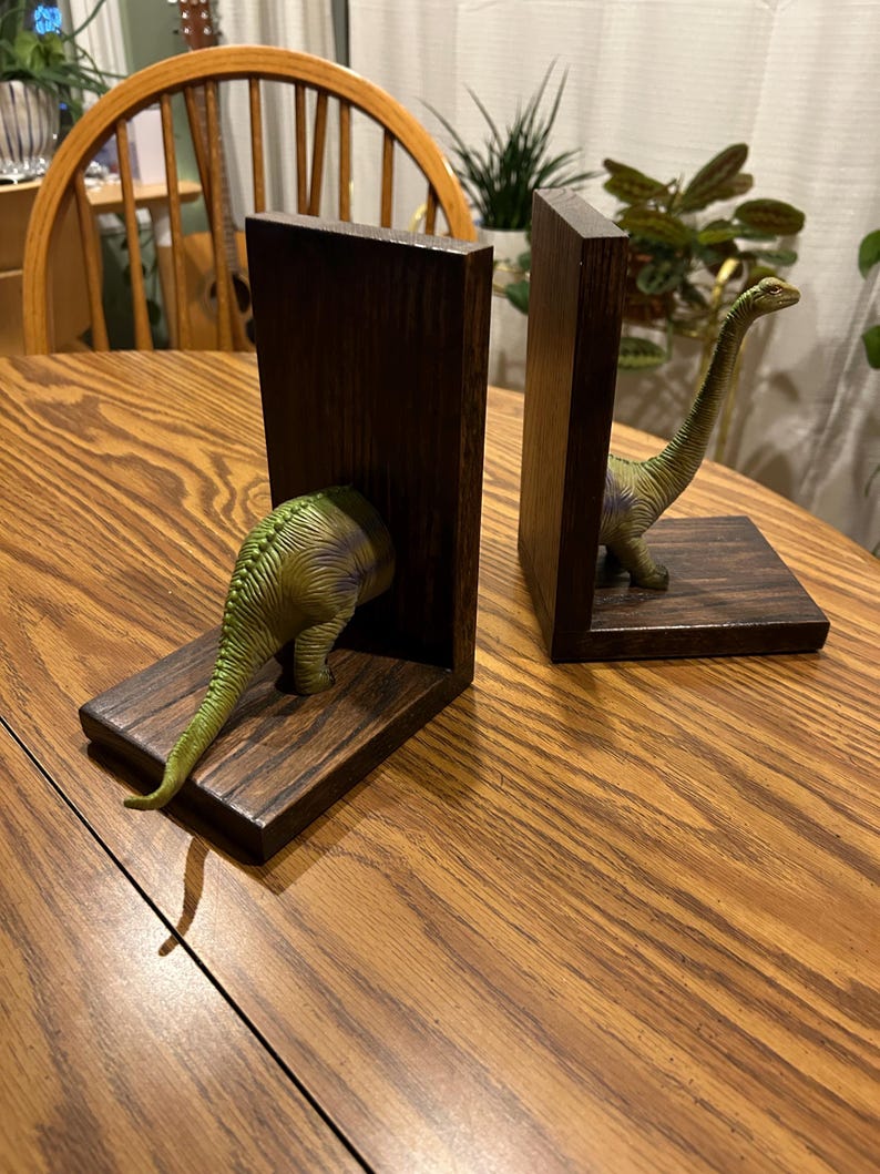 Dinosaur Bookends - Etsy