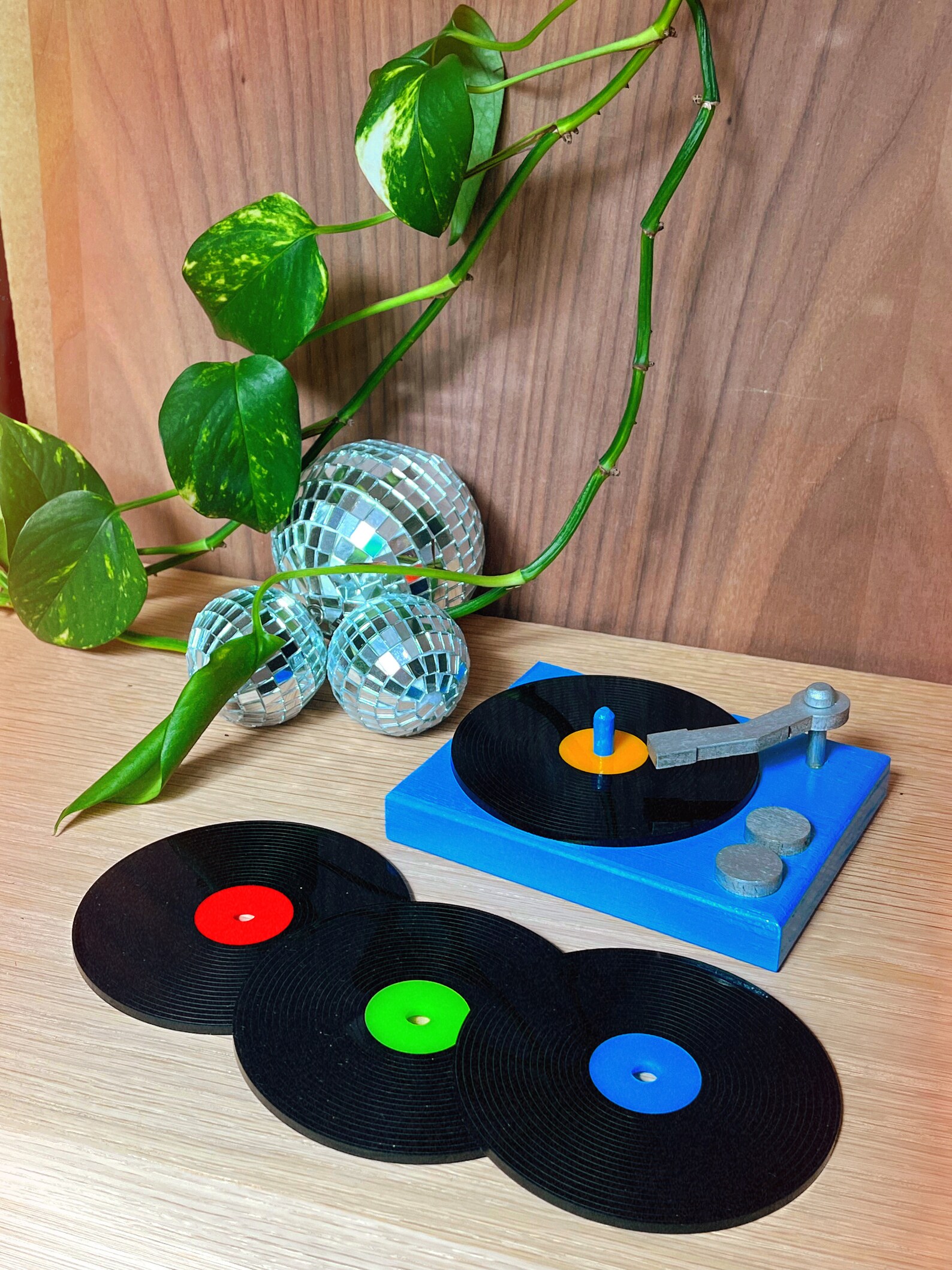 Record Player Coaster Set - Etsy