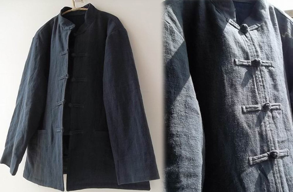 105men's Long Sleeve Stand Collar Lined Jacket With - Etsy