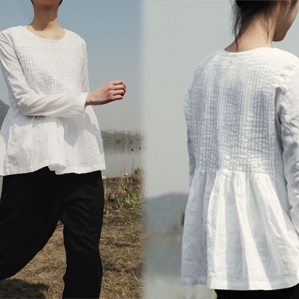 Pintuck Blouse - Etsy