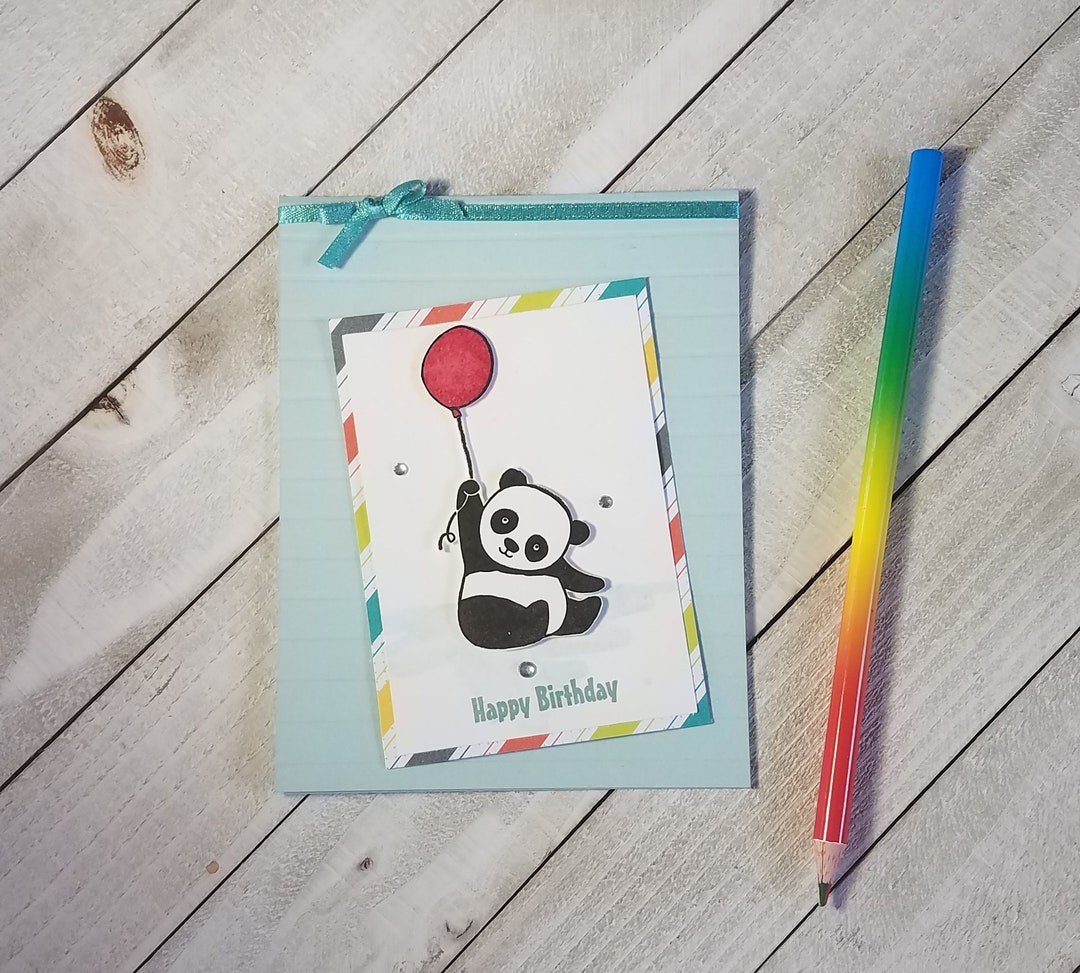 Handmade Birthday Card PANDAS - Etsy