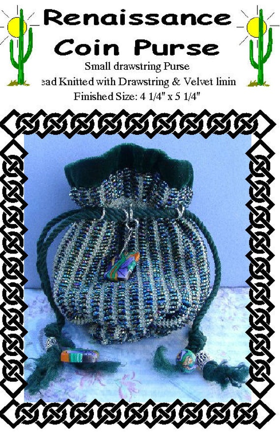 Bead Knitted Bag: Renaissance Coin Purse PDF VERSION | Etsy