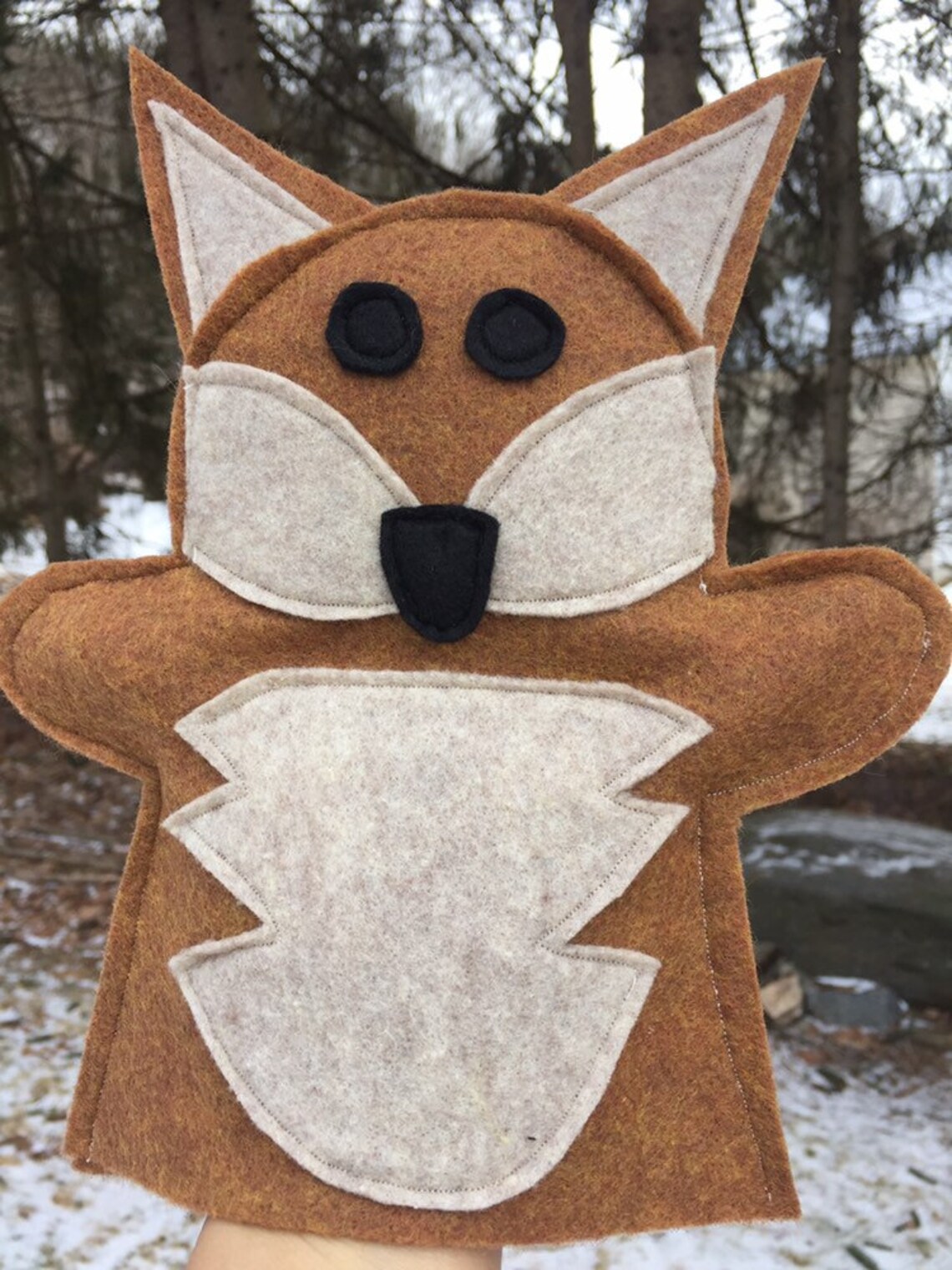 Felt Hand Puppet, Set of 3 Woodland Animals: Brown Bear, Owl, Fox - Etsy