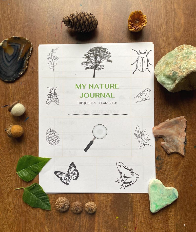 Kid's Nature Journal, Instant Download, Printable, 11 Pages With 10 ...