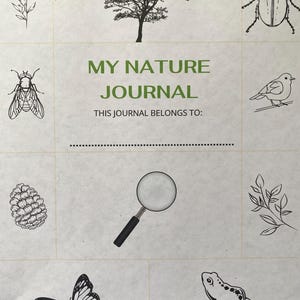 Kid's Nature Journal, Instant Download, Printable, 11 Pages With 10 ...