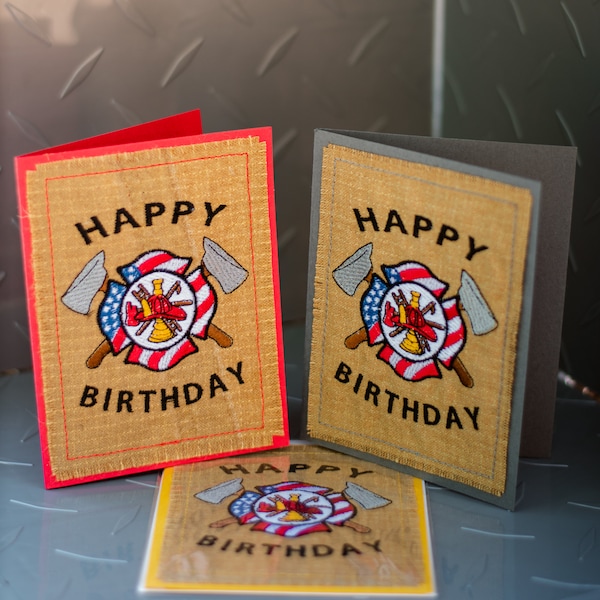 Funny Firefighter Happy Birthday Cards - Etsy