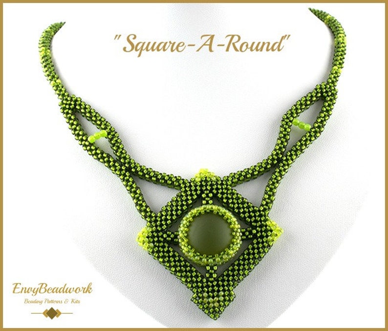 Beading Pattern for the square-a-round Necklace Pa-030 - Etsy