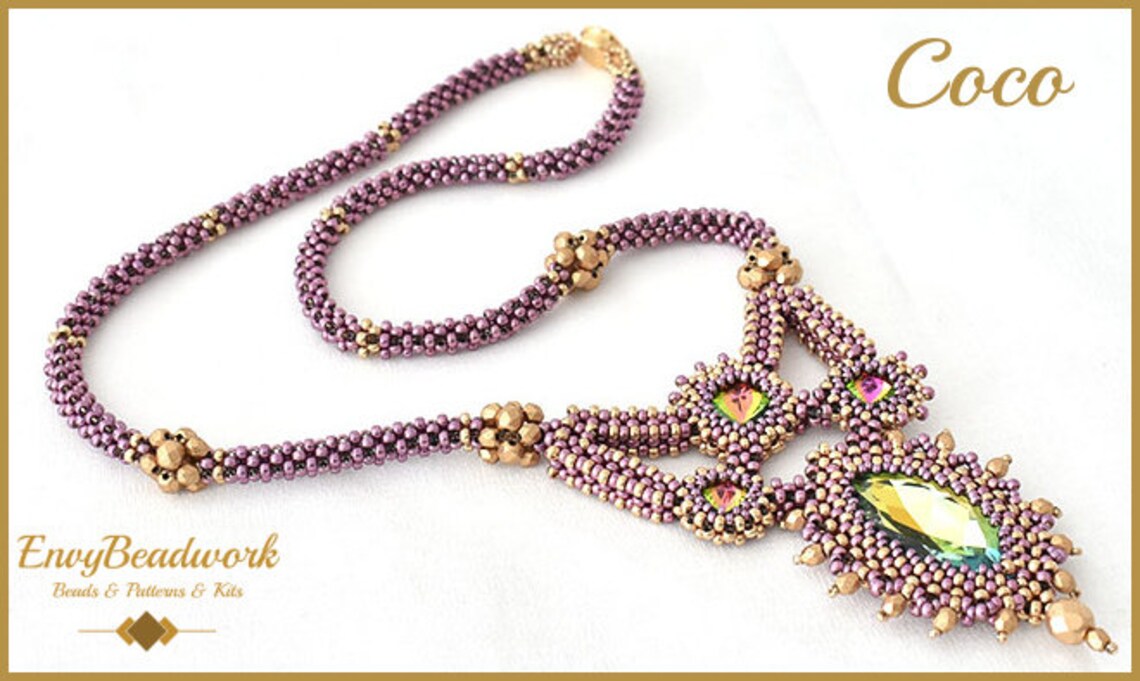 Beading Pattern for the Coco Necklace Pa-040 - Etsy