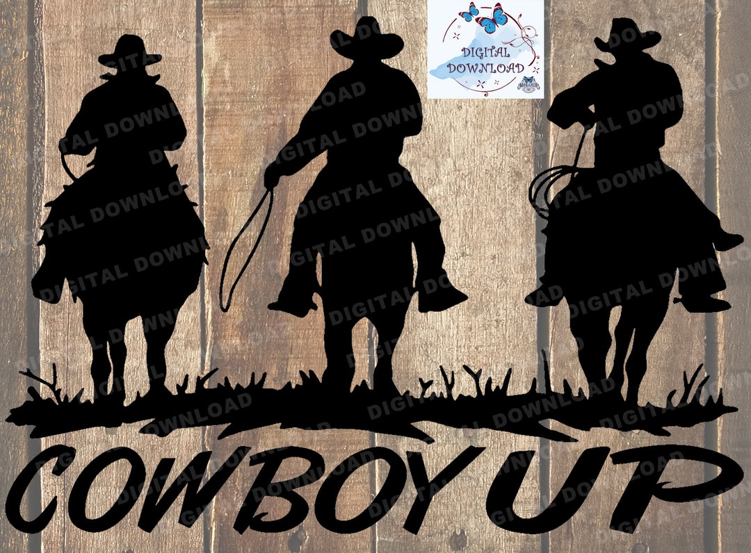 Cowboy up Silhouette | SVG File for Cricut - Etsy
