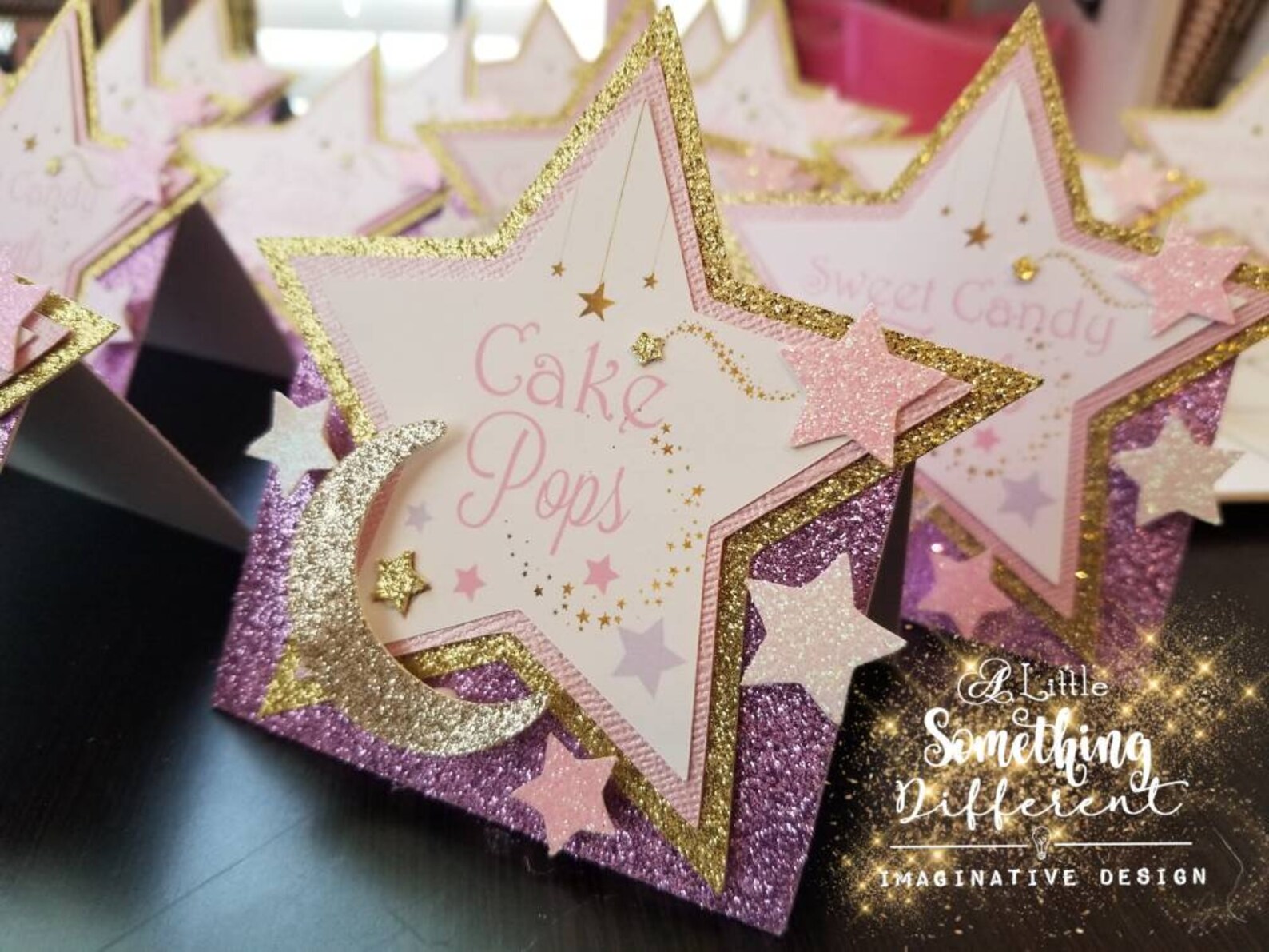 Twinkle Twinkle Little Star Placecards, Lavender and Pink, Babyshower ...