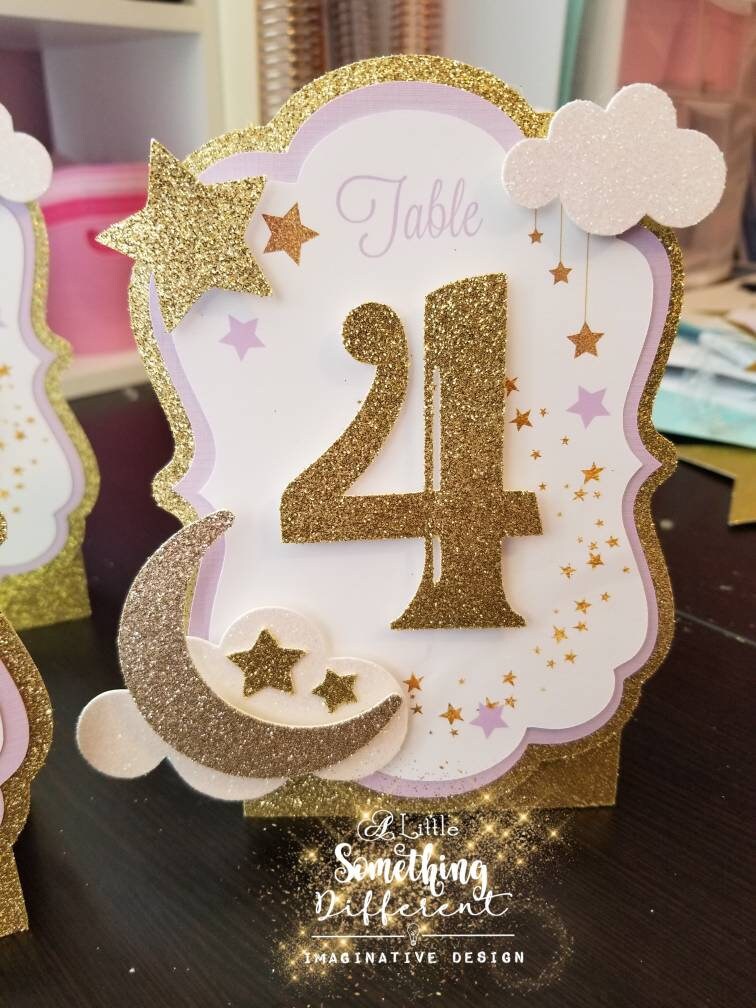 Twinkle Little Star Supplies Table Numbers Party Decor Baby | Etsy