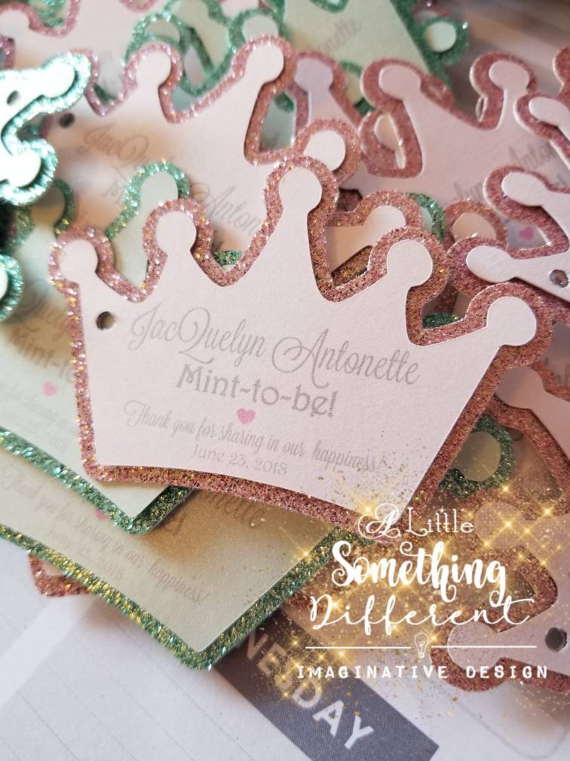 Princess Tiara Crown Favor Tags / Princess Baby Shower / 1st - Etsy