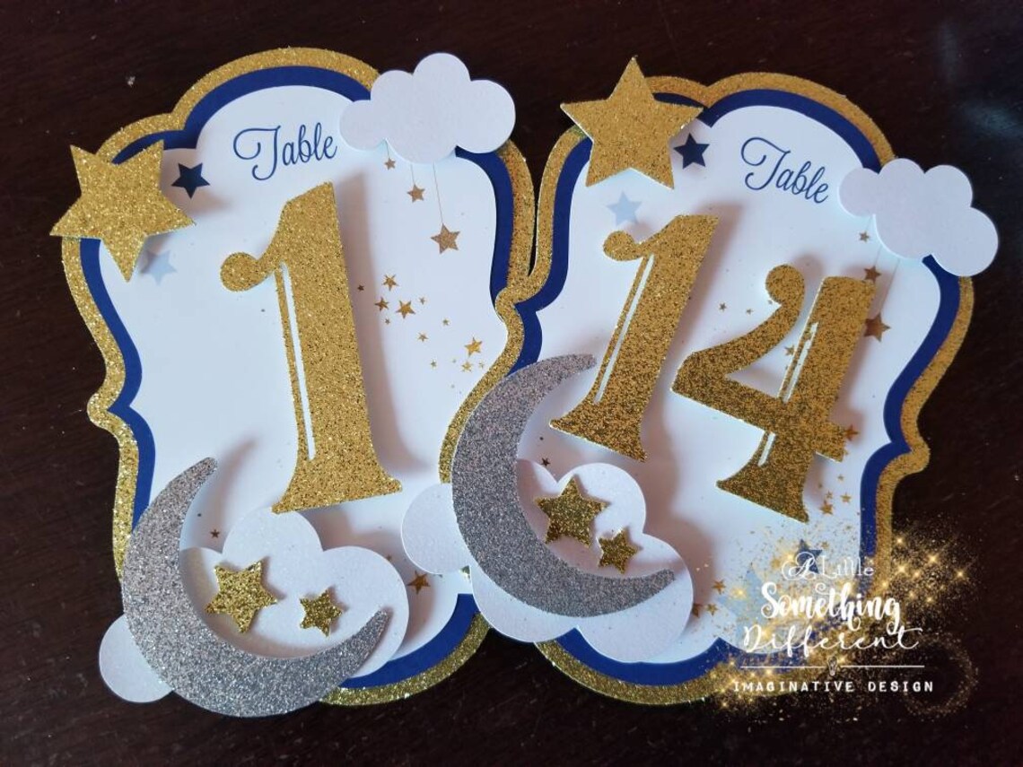 Twinkle Little Star Supplies Table Numbers Party Decor Baby - Etsy