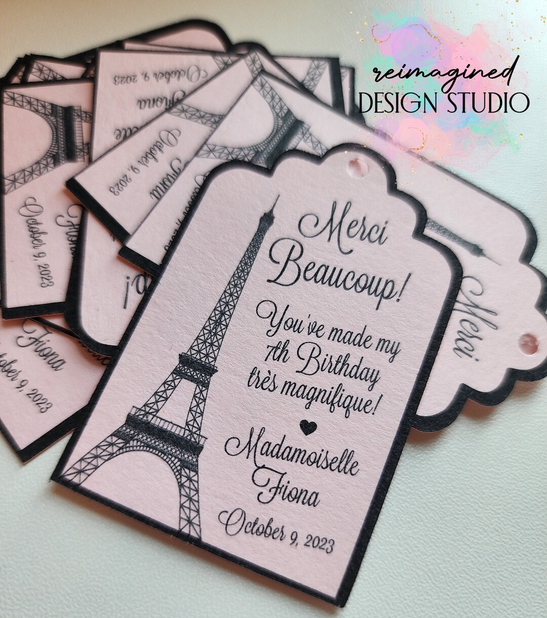 Parisian Thank You Tag / French Thank You Tag / Parisian Favor Tag ...
