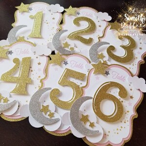 Twinkle Little Star Supplies Table Numbers, Party Decor, Baby Shower ...